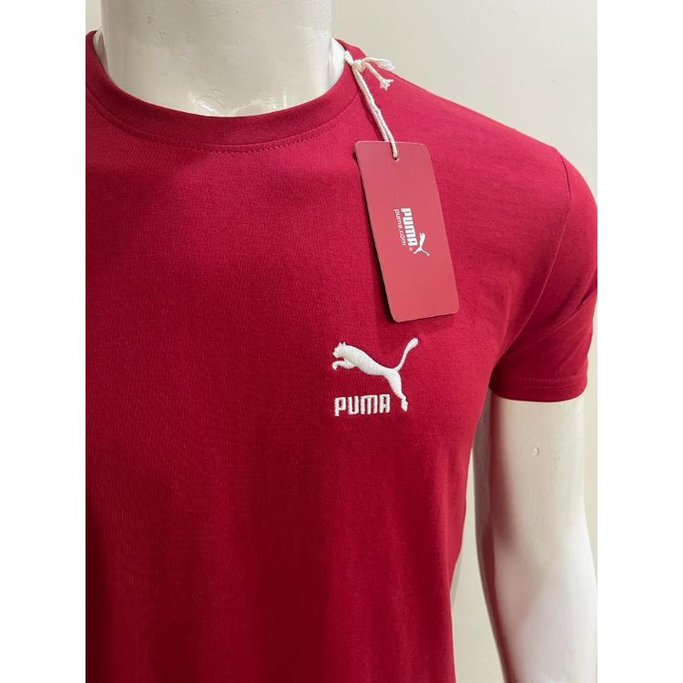 PMA Embroidered Logo Crew Neck Tee Red – brandsporterpk
