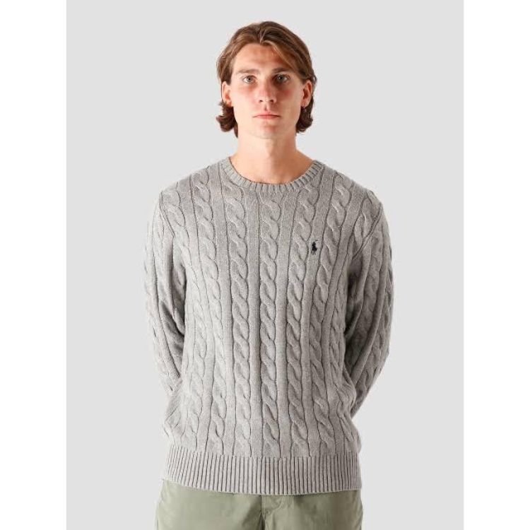 RL Cable Knit Cotton Sweater Grey – brandsporterpk